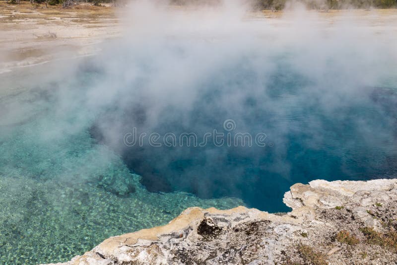 Hot Spring at Yellowstone National Park. USA. Stock Photo - Image of ...
