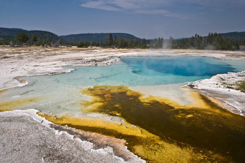 Hot Spring, Yellowstone National Park Stock Image - Image of geothermic ...