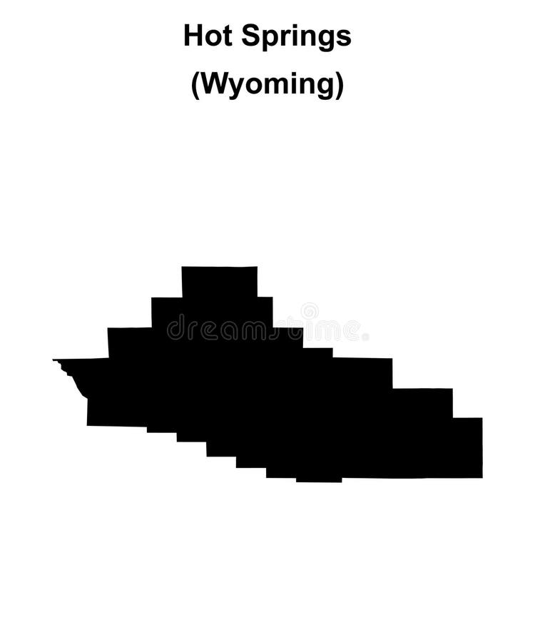 Hot Springs outline map stock vector. Illustration of outline - 361878375