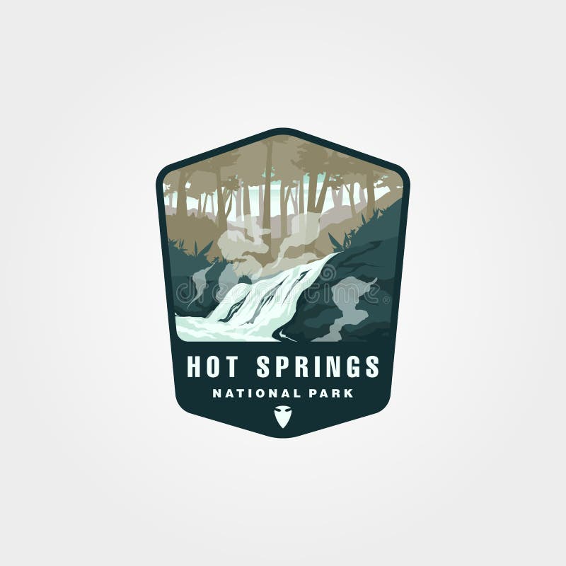 Hot Springs National Park Logo Vector Patch Illustration Design ...