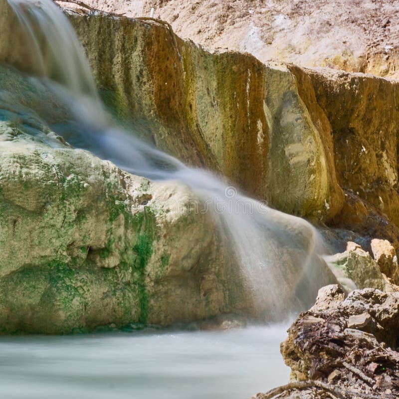 Hot Springs stock image. Image of cascade, rocks, fast - 91341759
