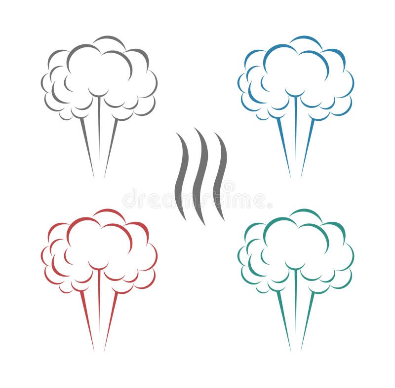 Hot steam icon stock vector. Illustration of label, smell - 224735962