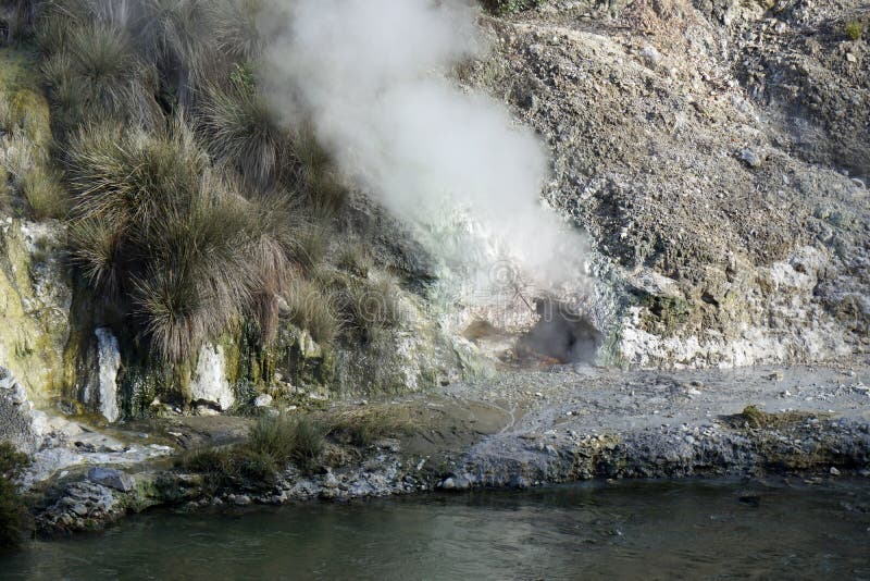Hot Steam Over River in Furnas Stock Photo - Image of azores, geology ...