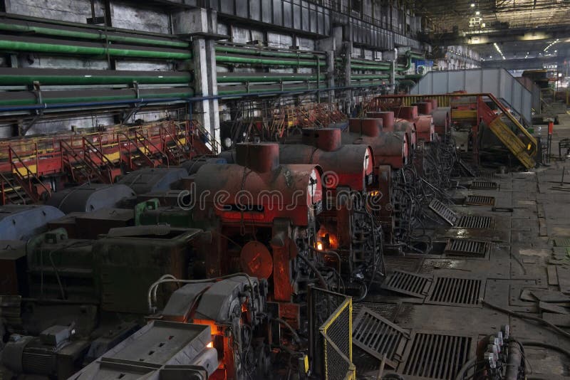 Hot rolling mill workshop stock image. Image of production - 104766691
