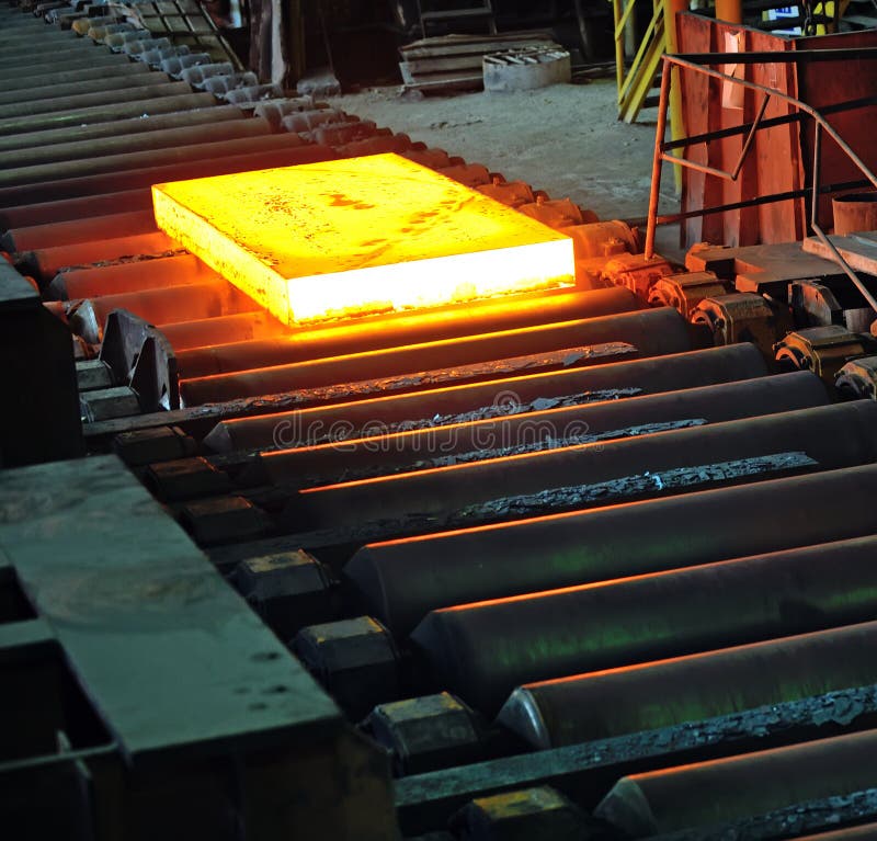Hot steel plate stock photo. Image of manufacturing, guide - 74055166