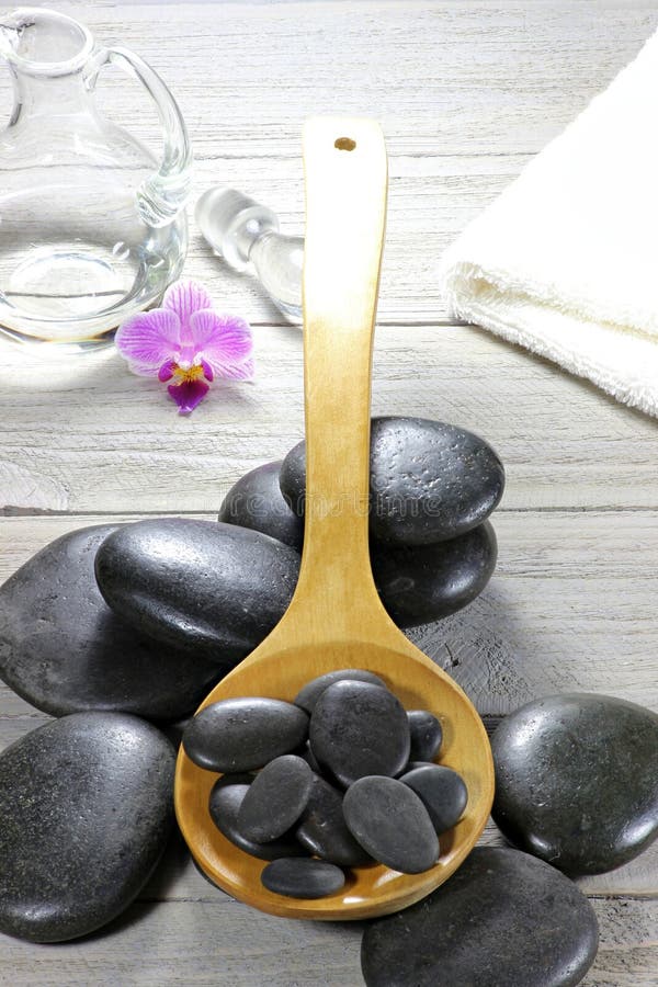 Hot stones stock photo. Image of meditation, relax, basalt - 64752716
