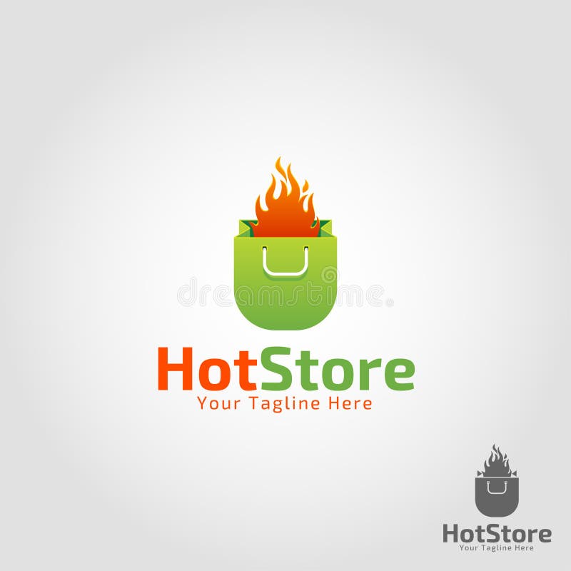 Hot Store logo stock vector. Illustration of vector - 129804479