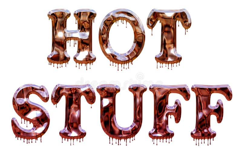 Hot Stuff Dripping Coloured Chrome Stock Illustration - Illustration of ...