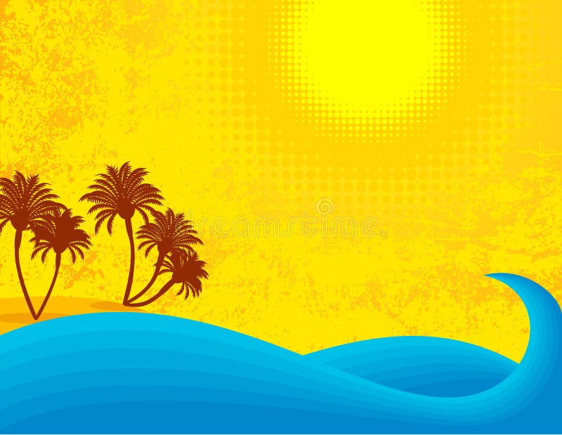 Hot summer background stock vector. Illustration of cloud - 14436854