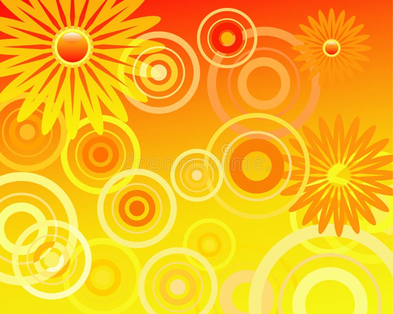 Hot summer stock vector. Illustration of heat, retro, hippie - 5814695