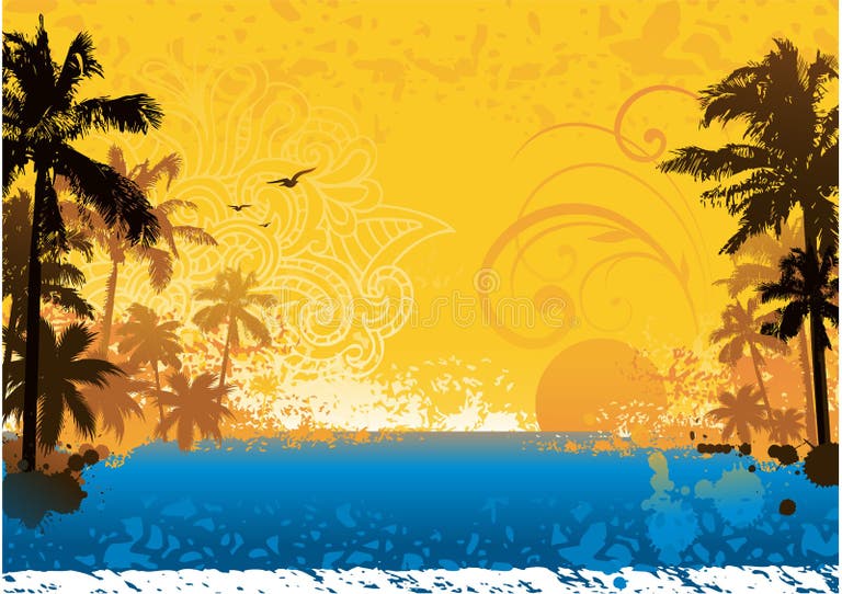 Hot summer background stock vector. Illustration of cloud - 14436854