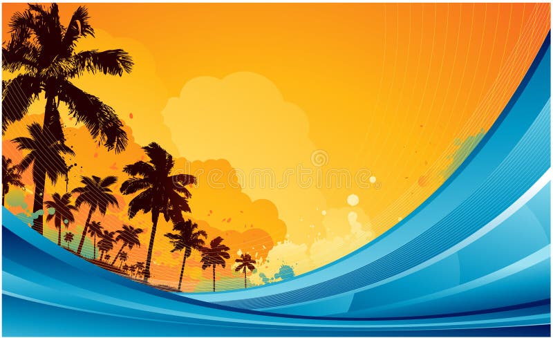 Hot summer background stock vector. Illustration of cloud - 14436854