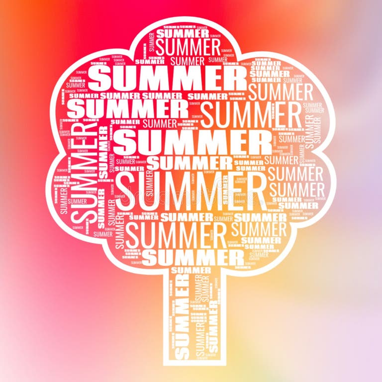 Hot Summer Cool Shapes stock illustration. Illustration of shapes ...