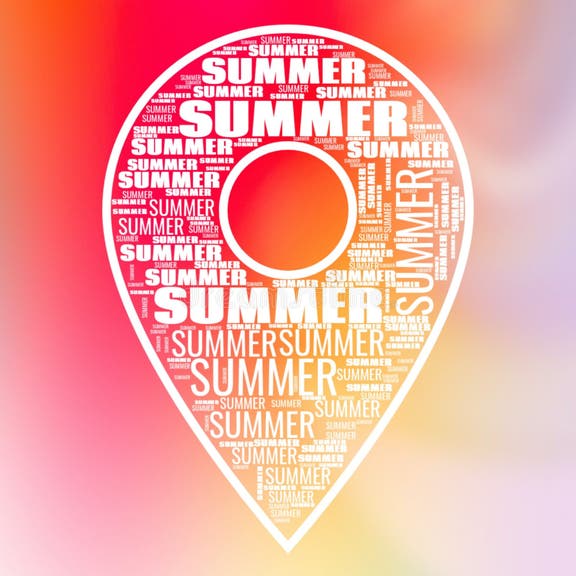 Hot Summer Cool Shapes stock illustration. Illustration of shapes ...