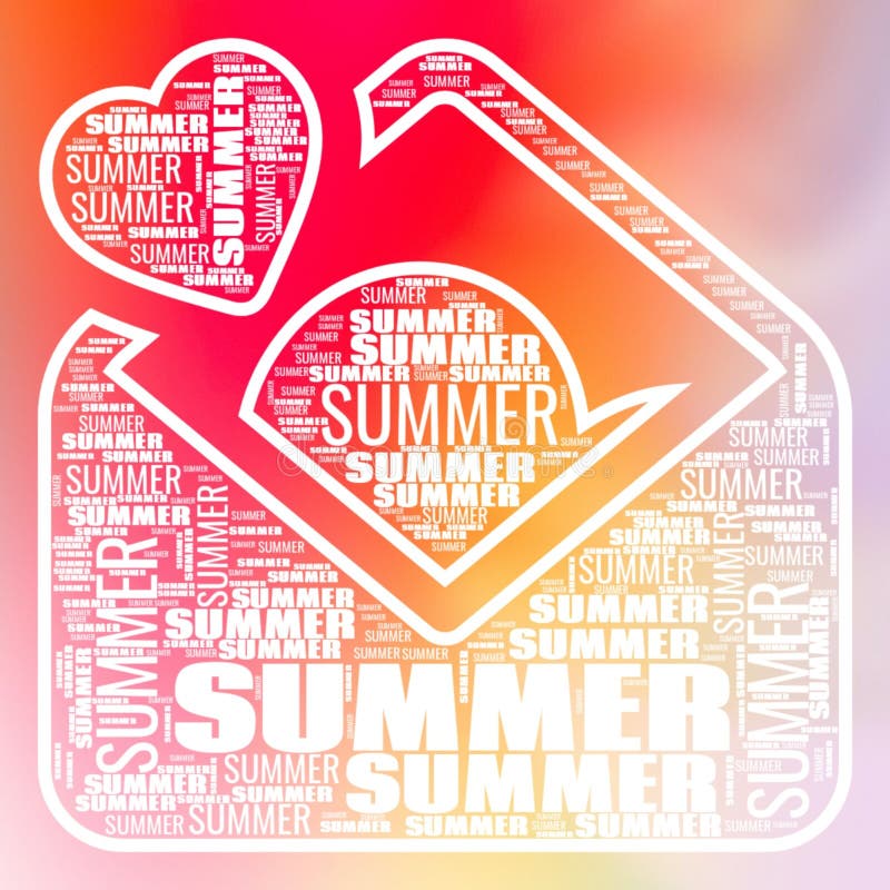 Hot Summer Cool Shapes stock illustration. Illustration of shap - 312434114