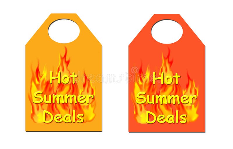 Hot summer Deals Tag. stock illustration. Illustration of sell - 763165