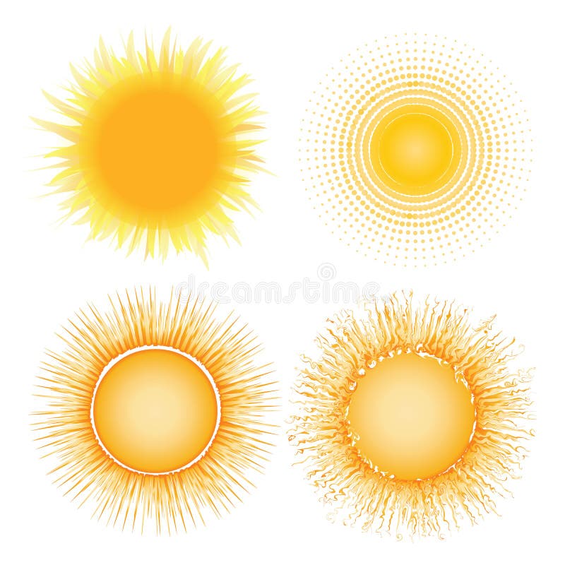 Hot sun stock vector. Illustration of gleam, seasonal - 18753735