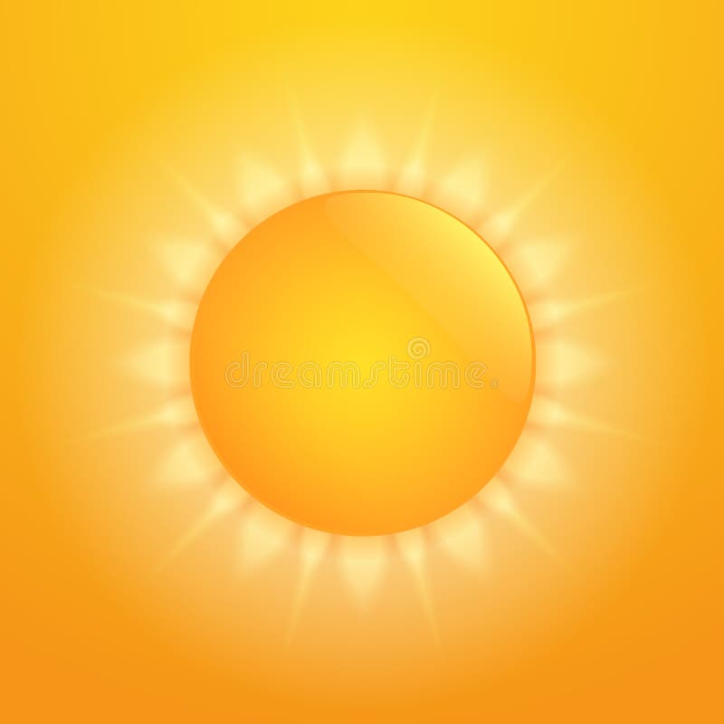 Hot Sun stock vector. Illustration of bright, color, shine - 38421253