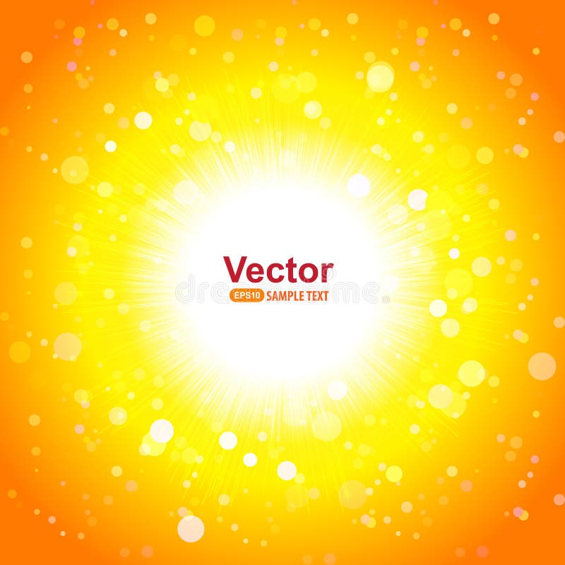 Hot sun and bright rays stock vector. Illustration of summer - 63447703