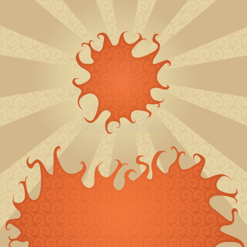 Vector Grunge Beautiful Frame Background with Fire Stock Vector ...