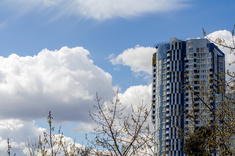 Hot Sunny Day with Buildings and Sky. Stock Photo - Image of sunshade ...