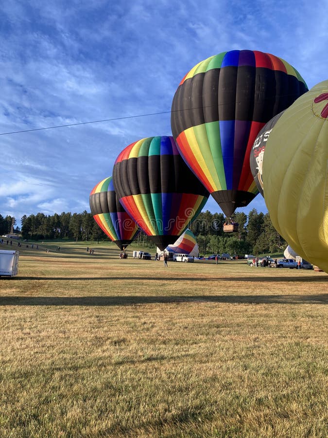 Hot airballoons stock photo. Image of surf, launching - 259182512