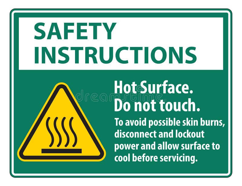 Hot Surface, Do Not Touch, To Avoid Possible Skin Burns, Disconnect and ...