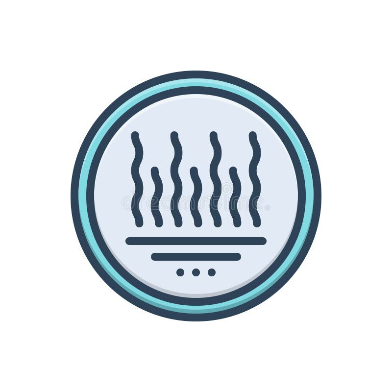Color Illustration Icon for Hot Surface, Hot and Beware Stock ...