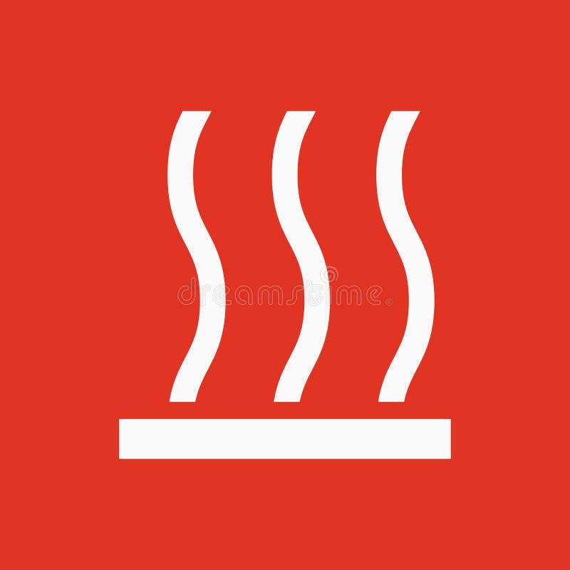 The Hot Surface Icon. Hotly Symbol Stock Vector - Illustration of ...