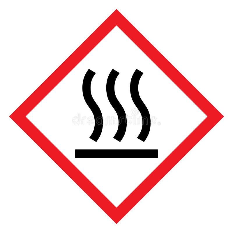 Hot Surface Icon, Safety Graphic Information Symbol, Risk Notice ...