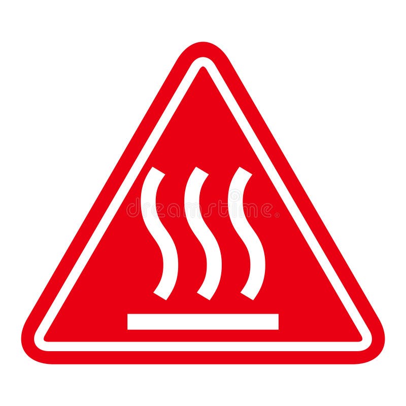 Hot Surface Icon, Safety Graphic Information Symbol, Risk Notice ...