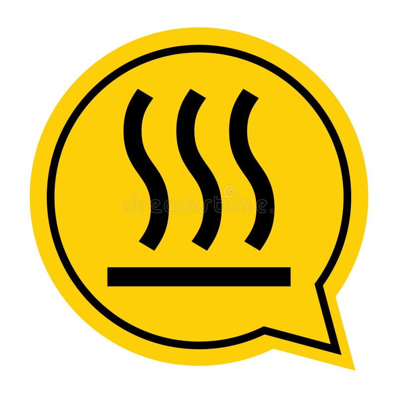 Hot Surface Icon, Safety Graphic Information Symbol, Risk Notice ...