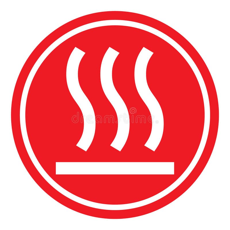 Hot Surface Icon, Safety Graphic Information Symbol, Risk Notice ...