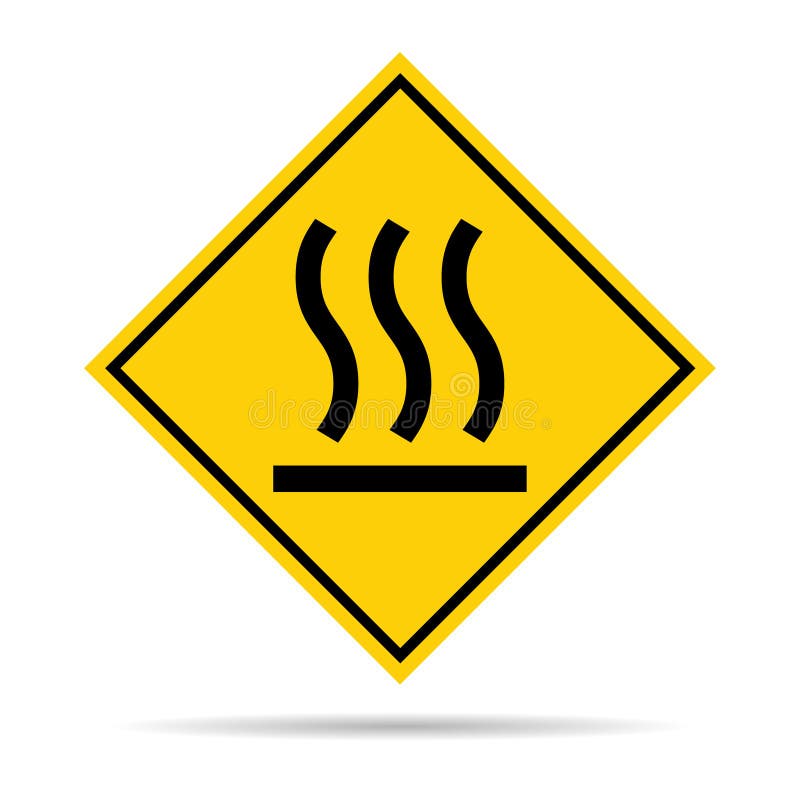 Hot Surface Icon, Safety Graphic Information Symbol, Risk Notice ...