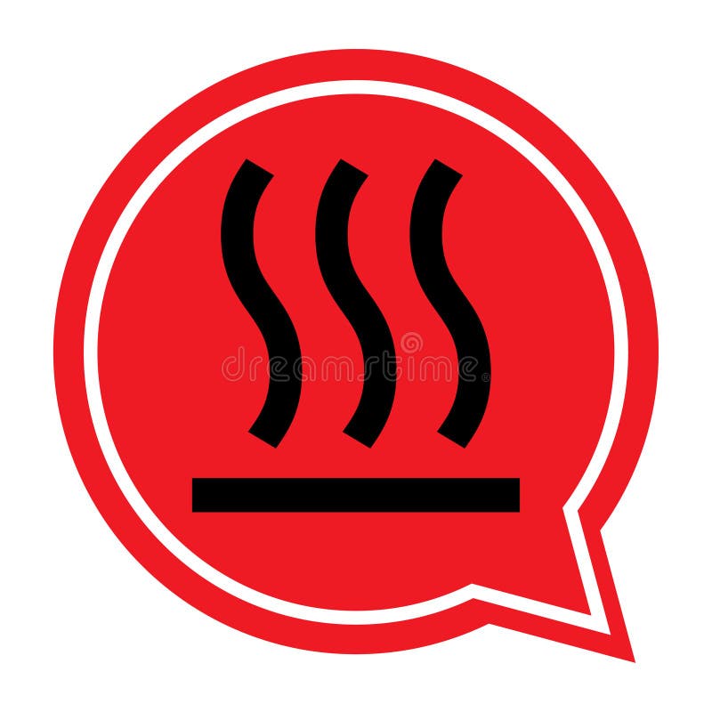 Hot Surface Icon, Safety Graphic Information Symbol, Risk Notice ...