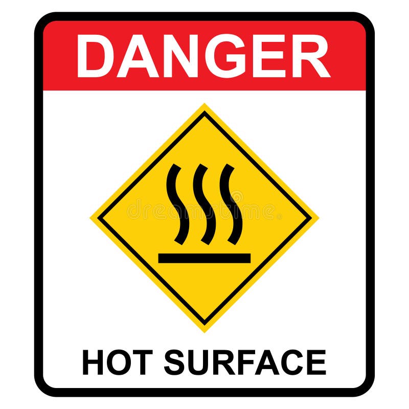 Hot Surface Icon, Safety Graphic Information Symbol, Risk Notice ...