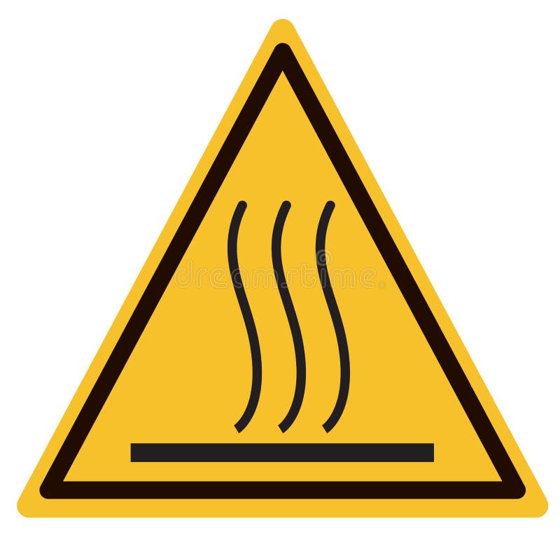 Hot Surface Warning Sign. Beware Hot Symbol. Caution Hot Surface Icon ...