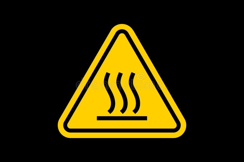 Hot Surface Warning Signs Vector. Signage Vector. Stock Illustration ...