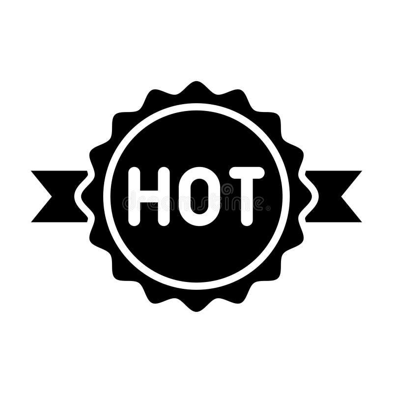 Hot Tag Icon stock vector. Illustration of meticulously - 295792736