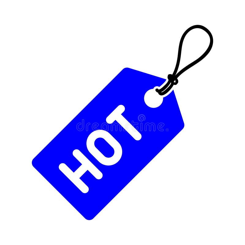 Hot Tag Icon stock illustration. Illustration of vector - 358760119