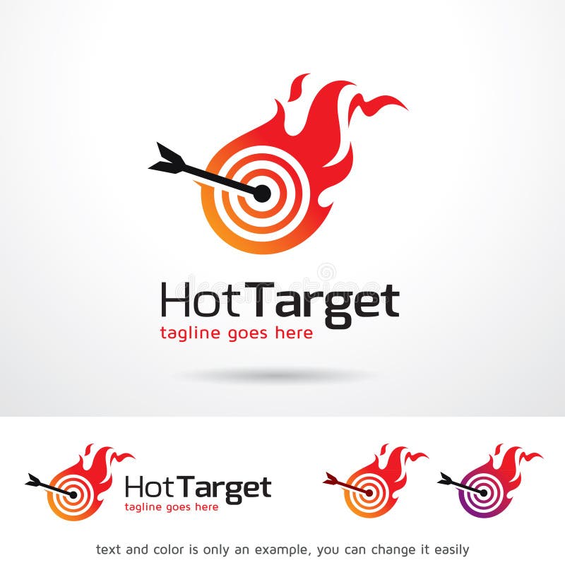 Hot Target Logo Template Design Vector Stock Illustration ...