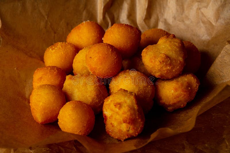 Hot tasty potato balls stock image. Image of isolated - 127253445