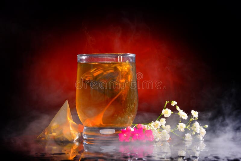 Hot tea in the glass stock photo. Image of fresh, pleasure - 56476950