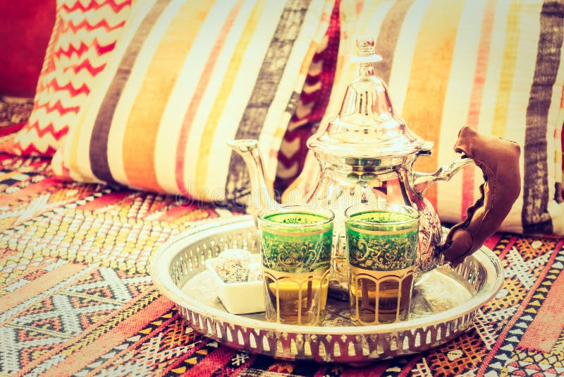Hot tea with Morocco style stock image. Image of muslim - 65815643