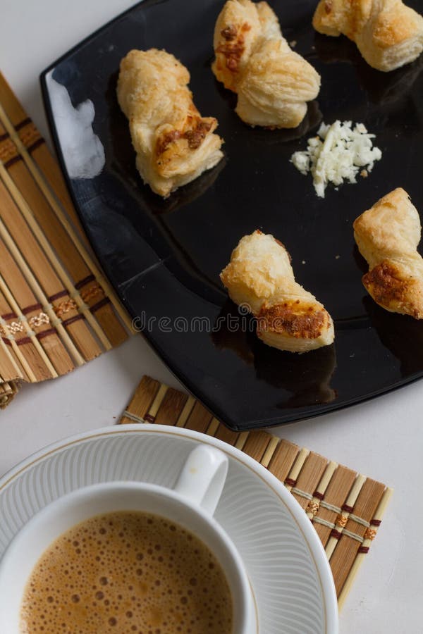 Hot tea with snacks stock image. Image of morning, refreshment - 185224887