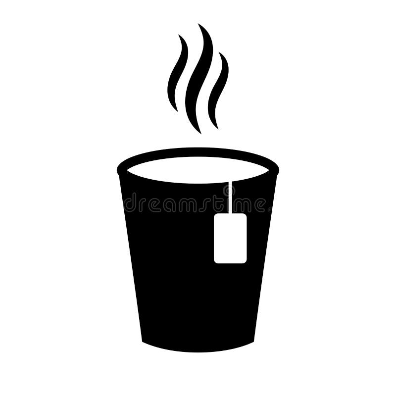 Hot tea vector icon stock vector. Illustration of drink - 128510139