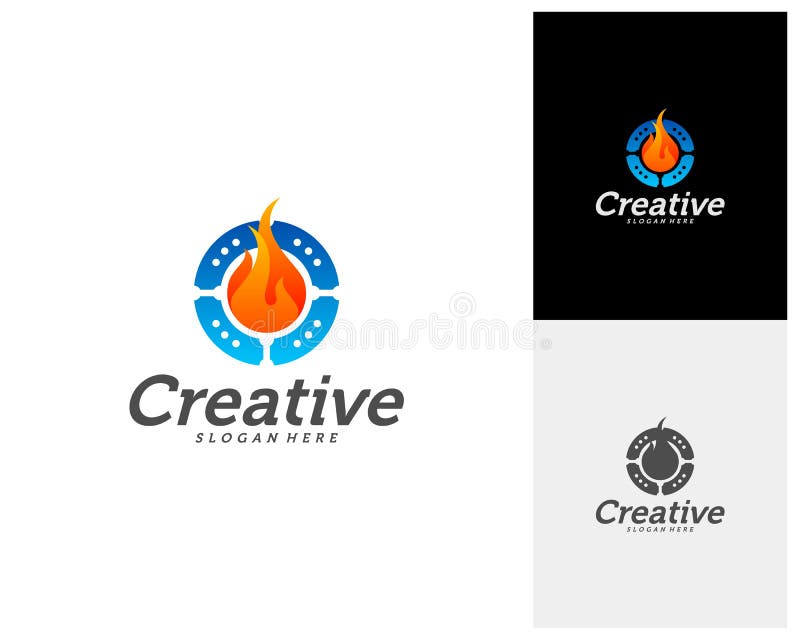 Hot Ticket Creative Logo Concepts, Abstract Colorful Icons, Elements ...