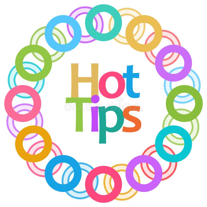 Hot Tips Colorful Rings Circular Stock Illustration - Illustration of ...