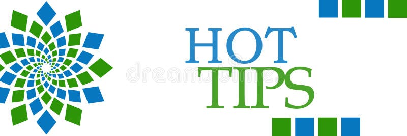 Hot Tips Green Blue Circular Horizontal Stock Illustration ...