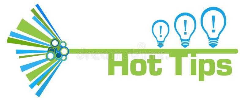Hot Tips Green Blue Graphical Element Stock Illustration - Illustration ...